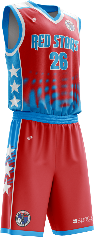Download Red Stars Basketball Uniform - Sports Jersey - Full Size PNG ...