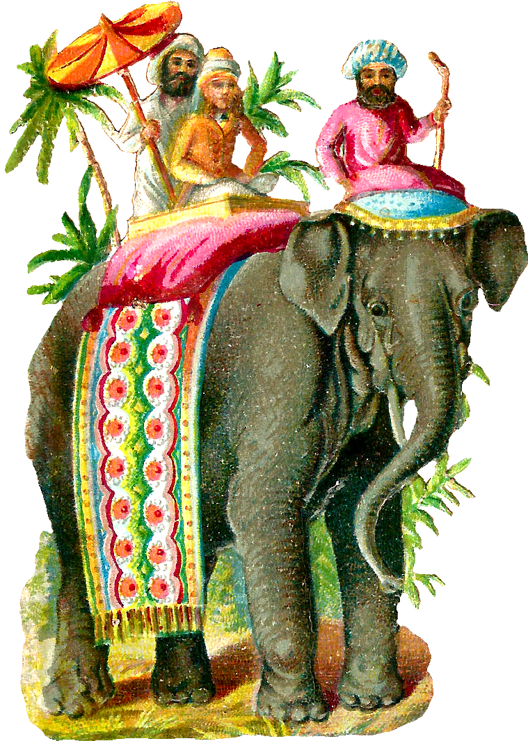 Download Asian Elephant Clipart Elaphant - Antique Elephant ...
