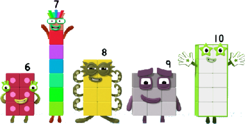 Download The Ninberblicks 6-10 - Number Blocks 6 10 - Full Size PNG ...