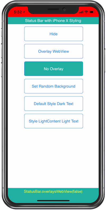 Download Iphone X Status Bar Does Not Overlay The Webview, Background ...
