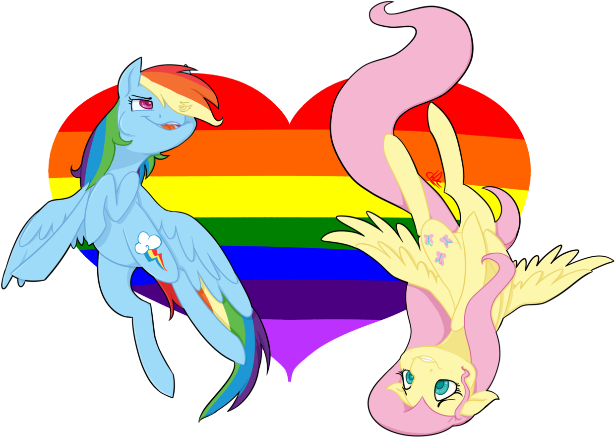 Download Transparent Xenovie, Duo, Female, Flutterdash, Fluttershy, Gay ...