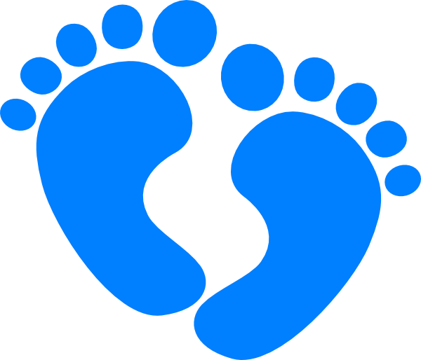 Download Png Royalty Free Download Blue Baby Footprints Clipart - Blue ...
