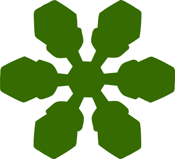 Download Snowflake Clip Art - Green Snowflake Clipart - Full Size PNG ...