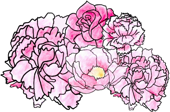 Download Collage Drawing Flower - Sticker Flowers - Full Size PNG Image ...