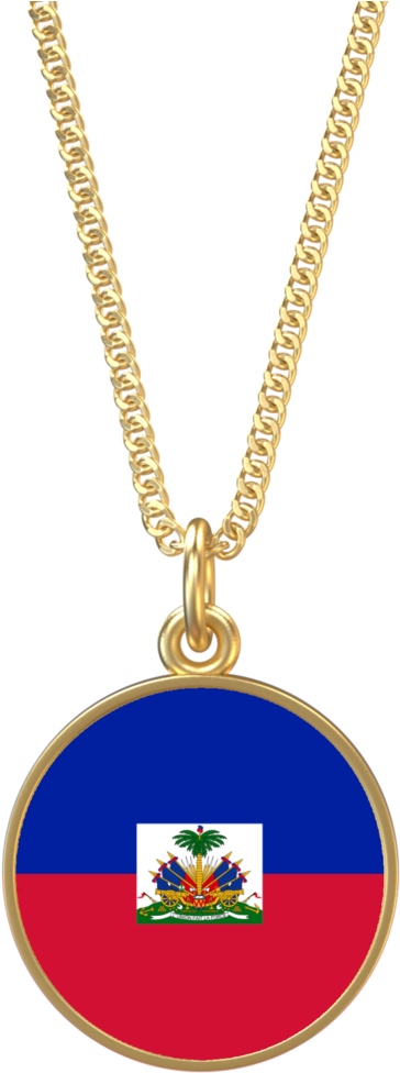 Download Gold Haitian Flag Necklace - Necklace - Full Size PNG Image ...
