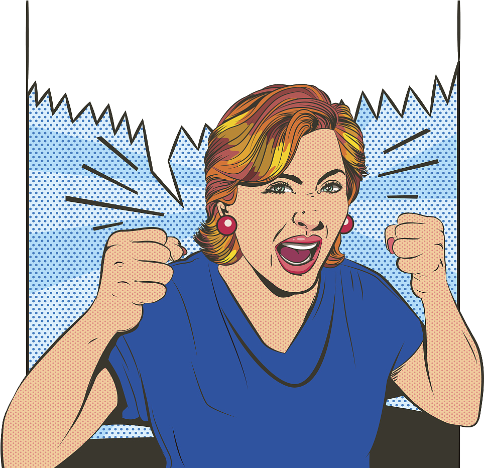 Download Mad Clipart Angry Lady - Illustration - Full Size PNG Image ...