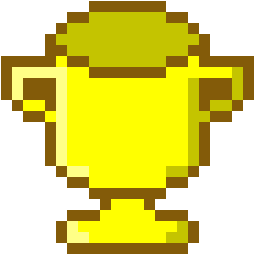 Download Gold Trophy - Pixel Art Deadpool Logo - Full Size PNG Image ...
