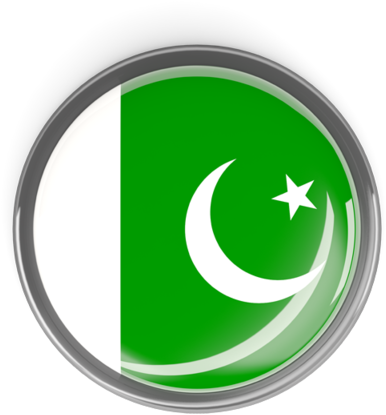 Download Metal Framed Round Button - Pakistan Flag Round Hd - Full Size ...