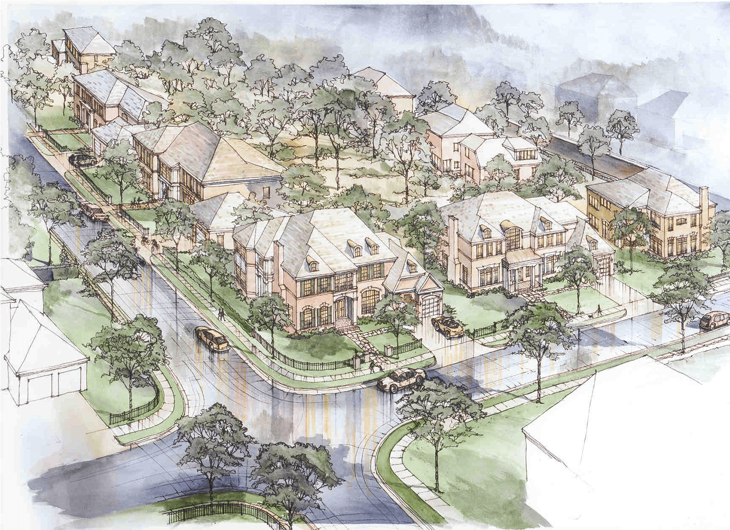 Download A Watercolor Rendering Of The Theming At One Cameron ...