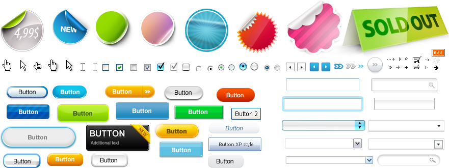Download Web Ui Treasure Chest V - Web Design Elements Png - Full Size ...