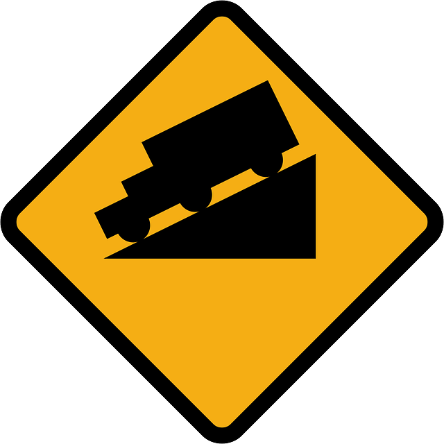 Download Slope, Downhill, Lorry, Truck Road Sign, Symbol - Road Sign ...