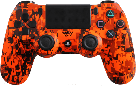 Download Orange Camo Ps4 Controller - Full Size PNG Image - PNGkit