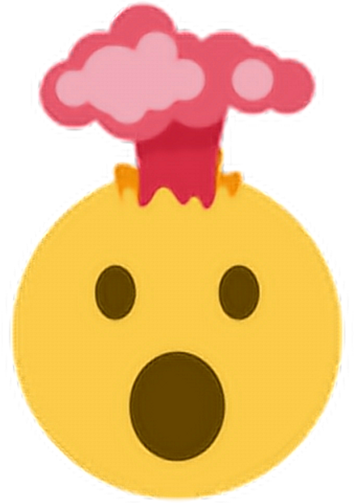 Download Explode Brain Volcano Shocked Impressed Emoji Emoticon ...