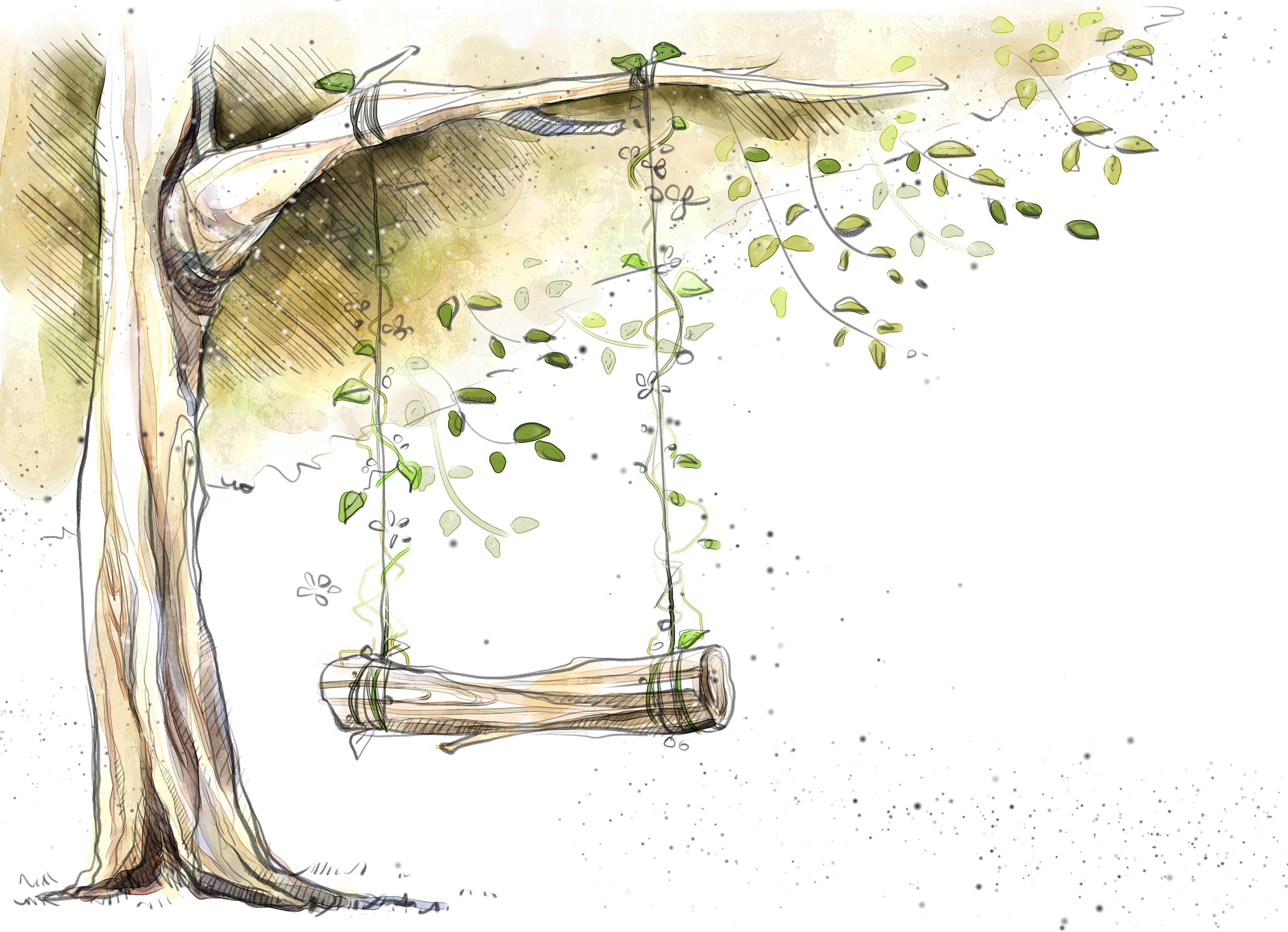 Download Transparent Designer Tree Hand Painted Trees Transprent Png ...