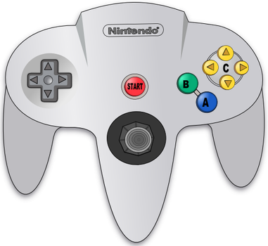 Download Drawn Controller Nintendo 64 - Control Nintendo 64 Vector ...