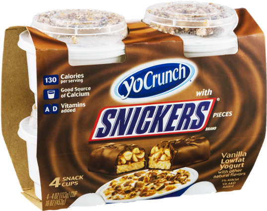 Download Transparent Yocrunch Yogurt, Lowfat, Vanilla, With Snickers ...