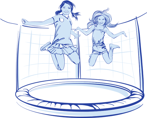 Download Trampoline - Jumping Trampoline Drawing - Full Size PNG Image ...
