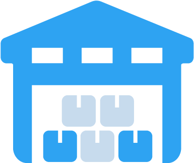 Download Transparent Warehouse Icon Png Blue - PNGkit