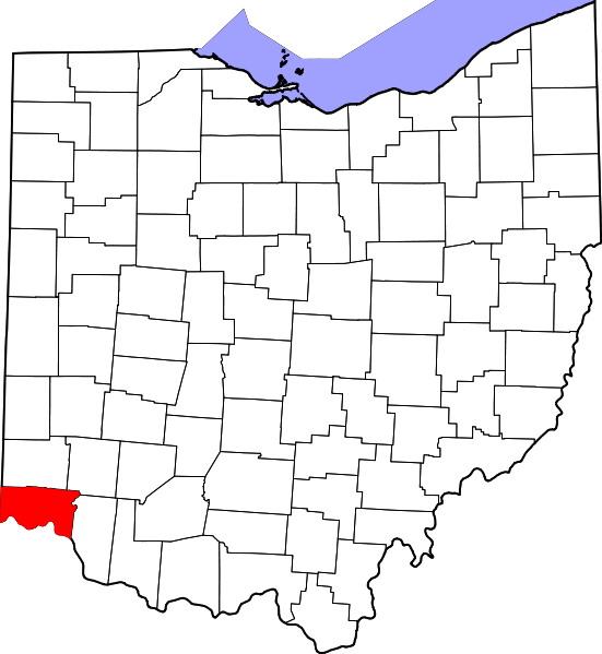 Download Map Of Ohio Highlighting Hamilton County - Darke County Ohio ...