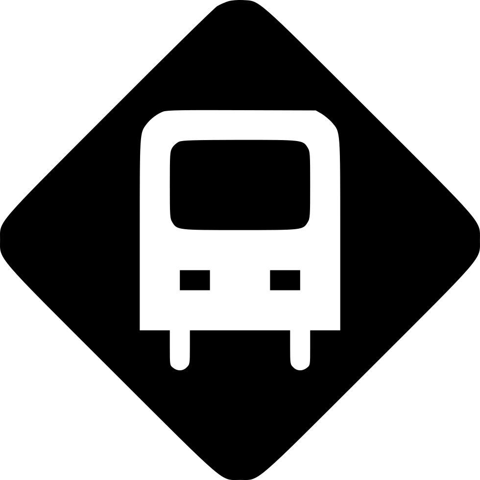 Download Transparent Bus Stop Sign - Icon - PNGkit