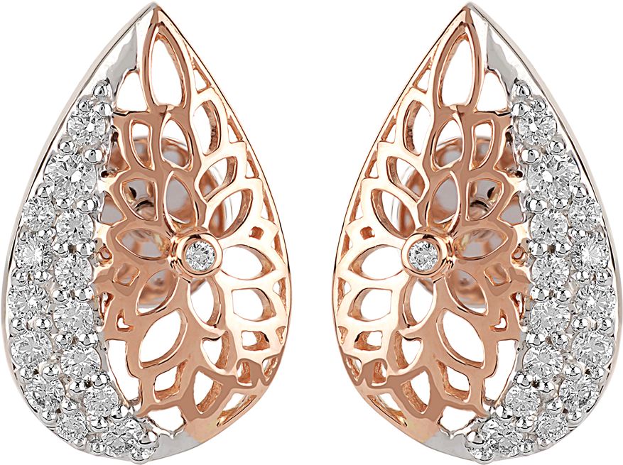 Download Orra Diamond Earring - Orra Jewellery - Full Size PNG Image ...