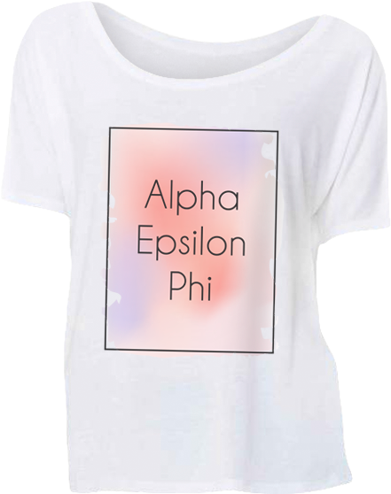 Download Alpha Epsilon Phi Watercolor Tee Adam Block Design - Number ...