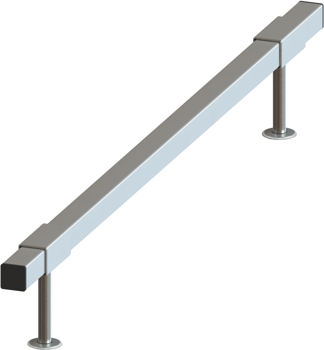 Download Transparent Cartstop Stainless Steel Square Rail - Mccue ...