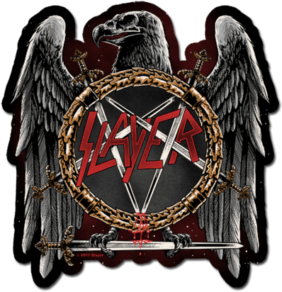Download Eagle Skull Die Cut Patch - Slayer Skull Sticker - Full Size ...