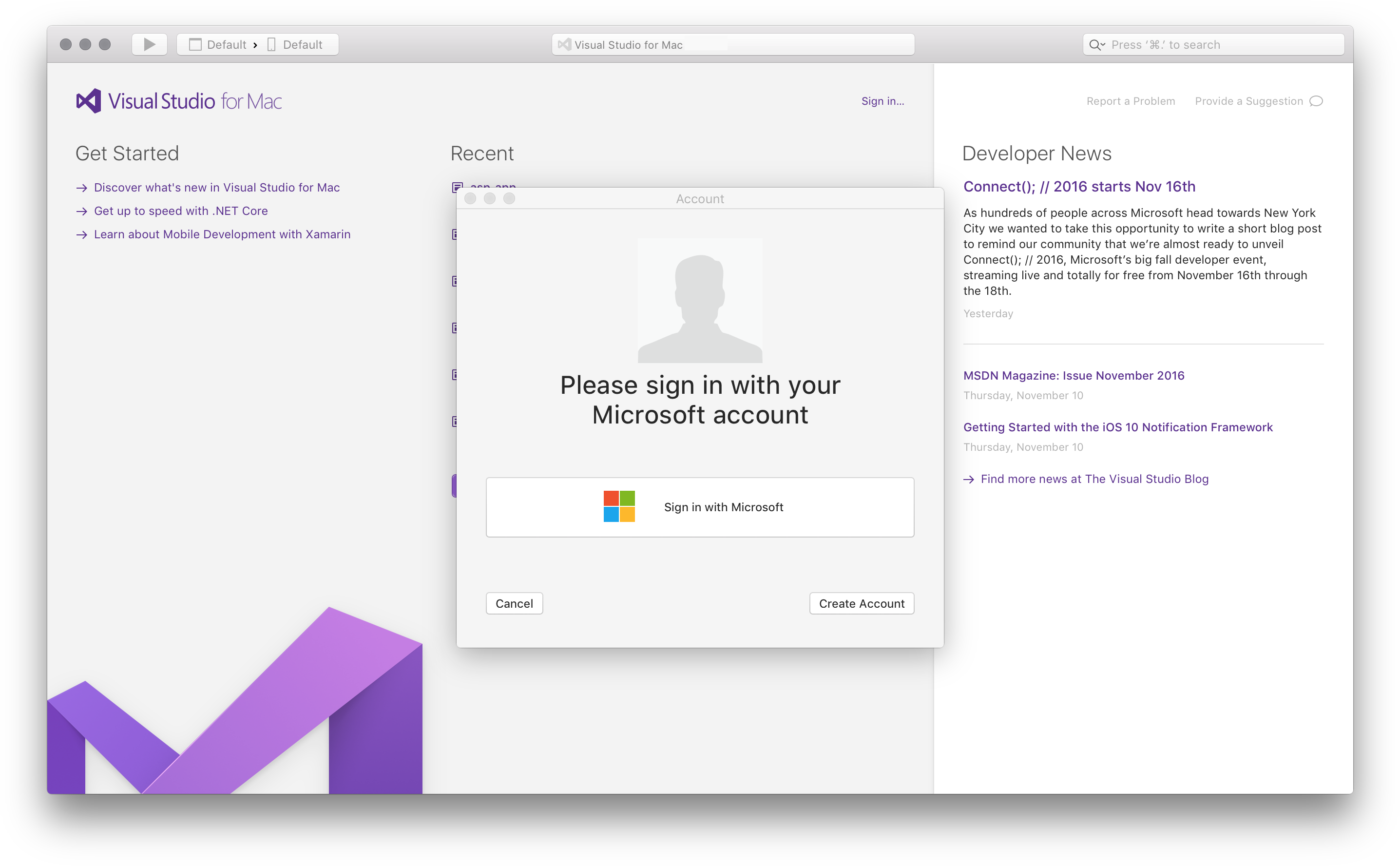 Download Accounts Dialog In Visual Studio For Mac Microsoft Visual 