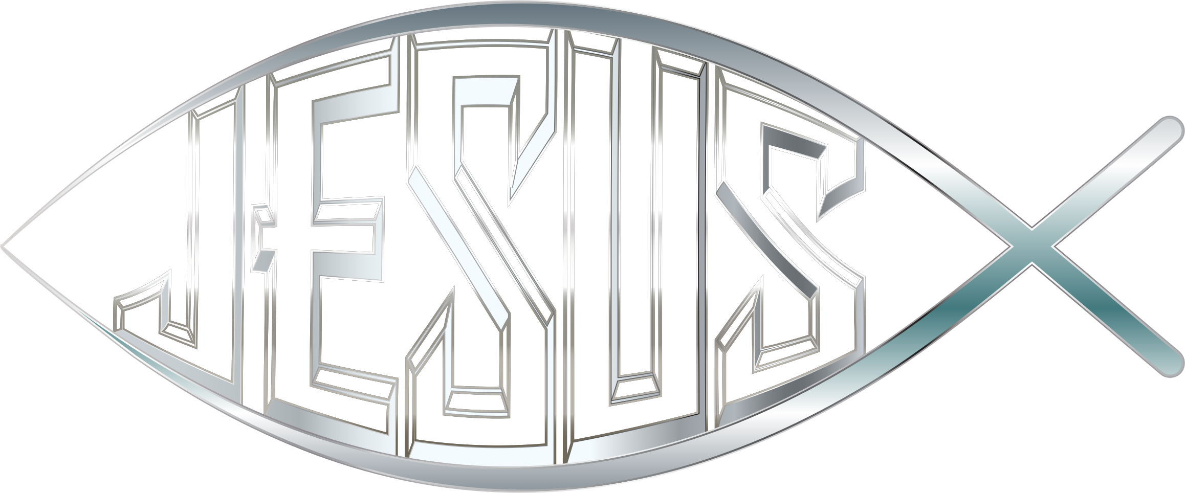 Download This Free Icons Png Design Of Jesus Fish Silver No - Full Size ...