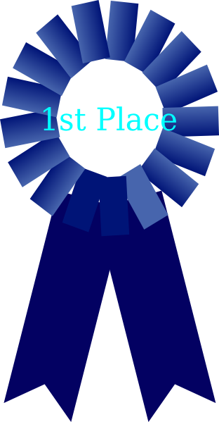 Download 1st Place Ribbon Clip Art At Clker - Blue Prize Ribbon Png ...
