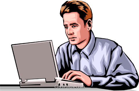 Download Man With Laptop Computer Royalty Free Vector Clip Art ...