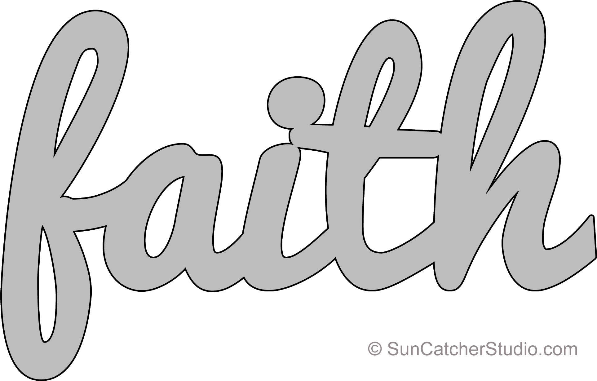 Download 2100 X 1320 Faith Lower Pattern Template Stencil Printable ...