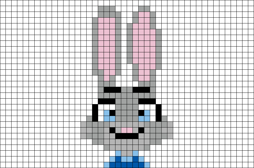 Download Pixel Art Zootopia Judy - Full Size PNG Image - PNGkit