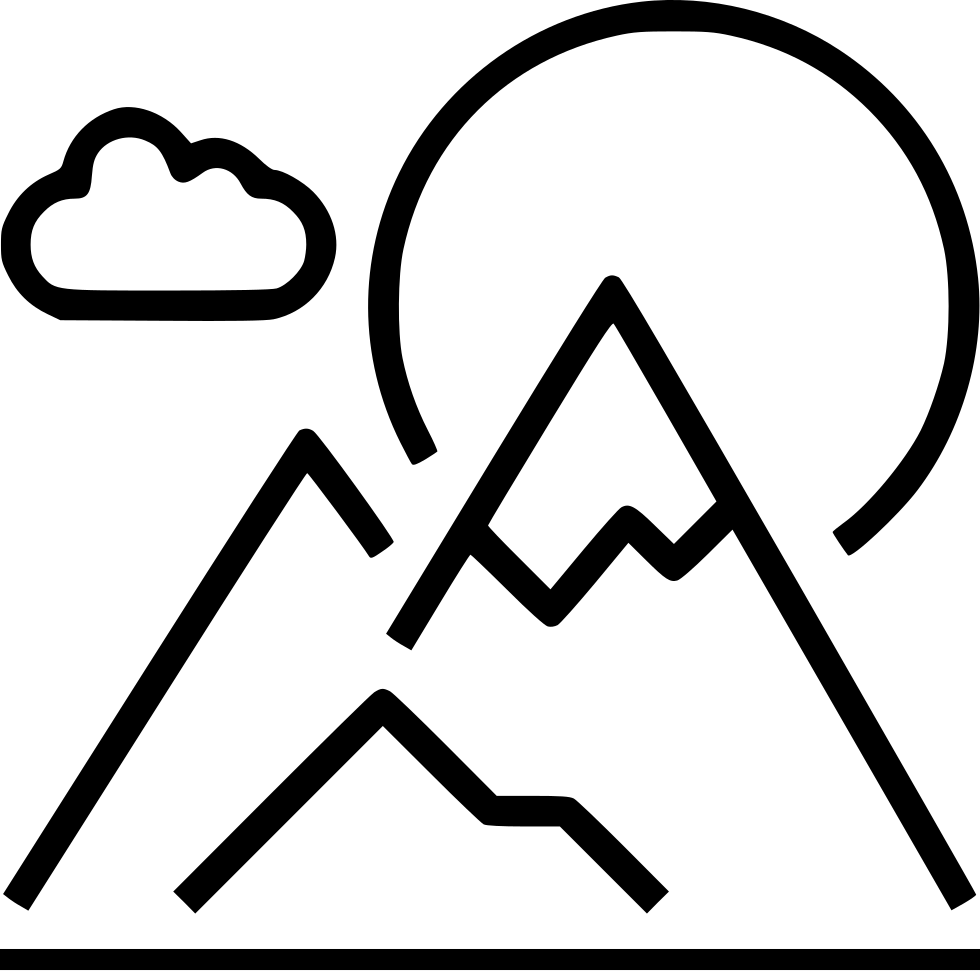 Download Mountain Landscape Comments - Mountains Line Icon Png - Full ...