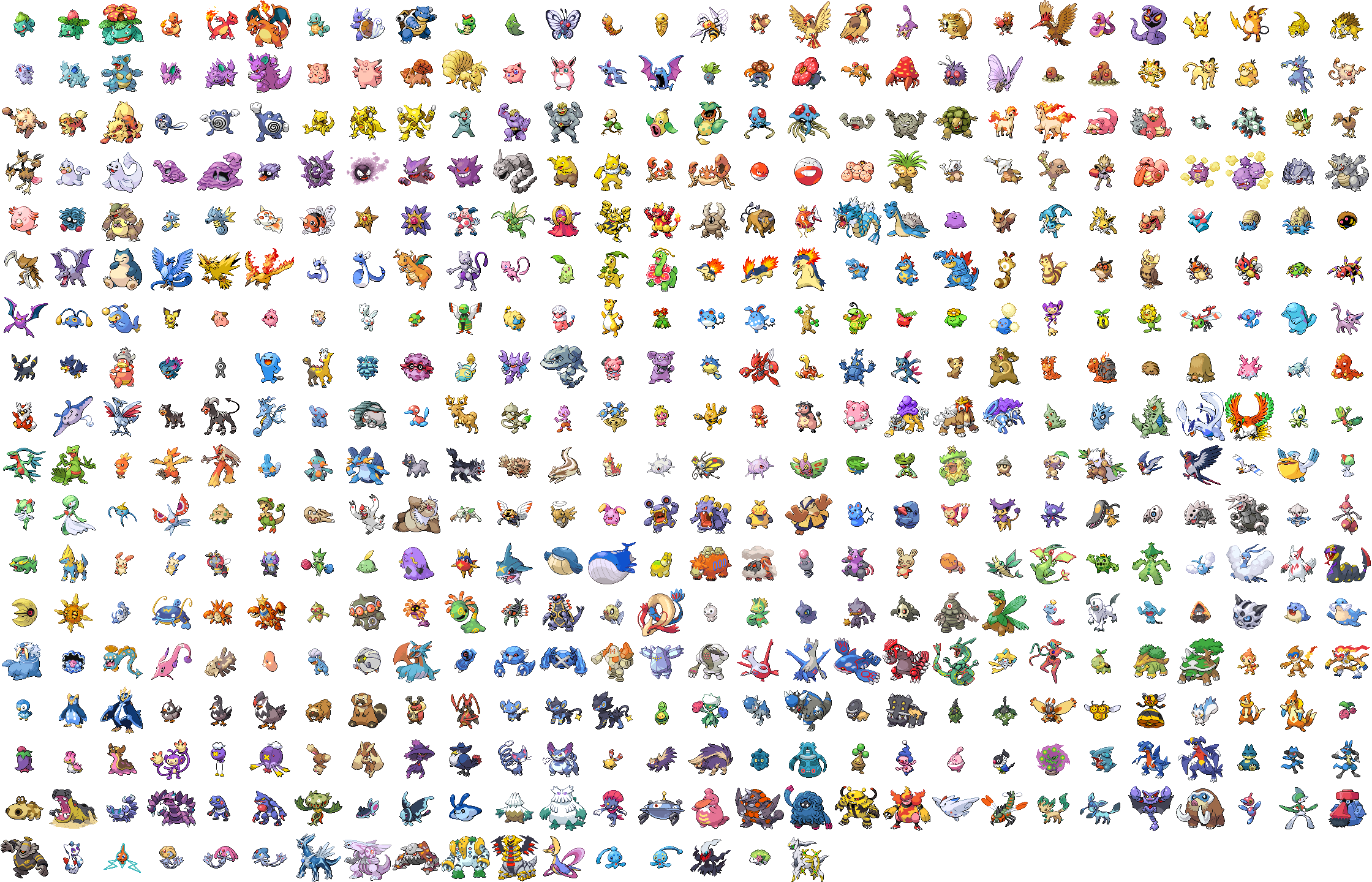Shiny Pokemon X And Y Sprites