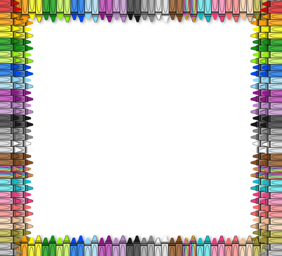 Crayon Line Border Clip Art