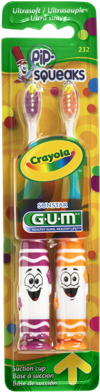 Download Gum® Crayola™ Pip-squeaks™ Toothbrush, Value Pack, - Gum ...