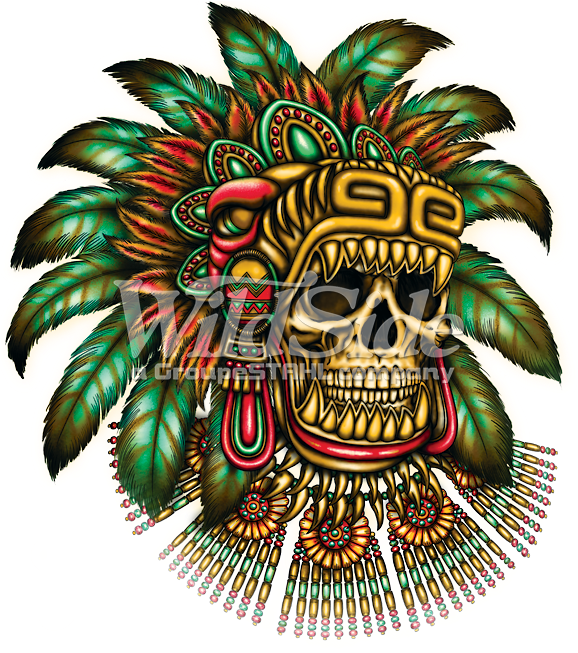 Download Aztec Skull Warrior - Aztec Skull - Full Size PNG Image - PNGkit