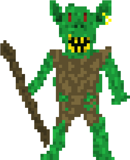 Download Transparent Goblin - Pixel Art - PNGkit