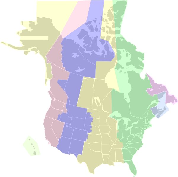Download How To Set Use Blank North America Time Zone Map Icon - Full ...