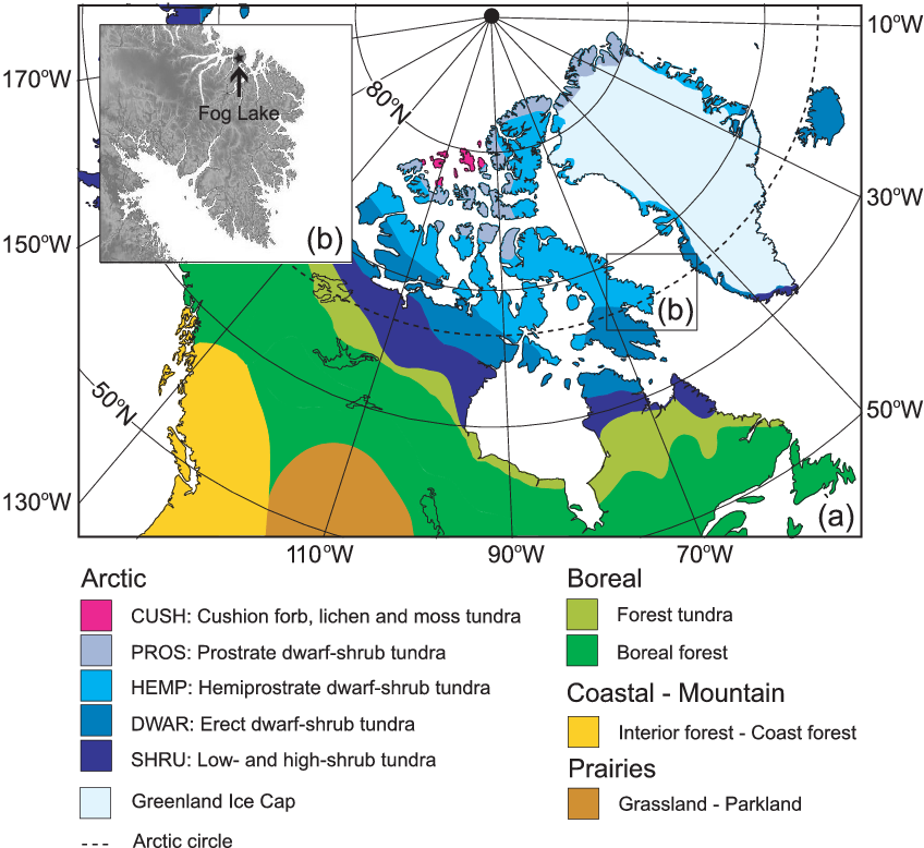 Download Main Vegetation Zones (or Biomes) Of Northern North - Canada ...