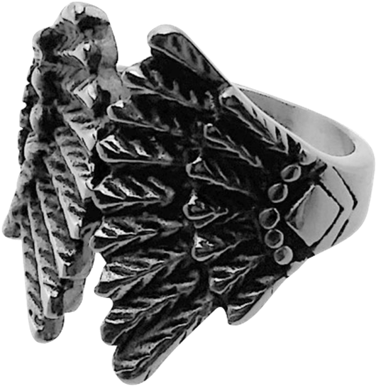 Download Stainless Steel Eagle Wings Ring - Stainless Steel - Full Size ...