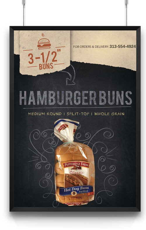 Download 5'buns Simple Black Frame - Brown's Bun Baking Co - Full Size ...