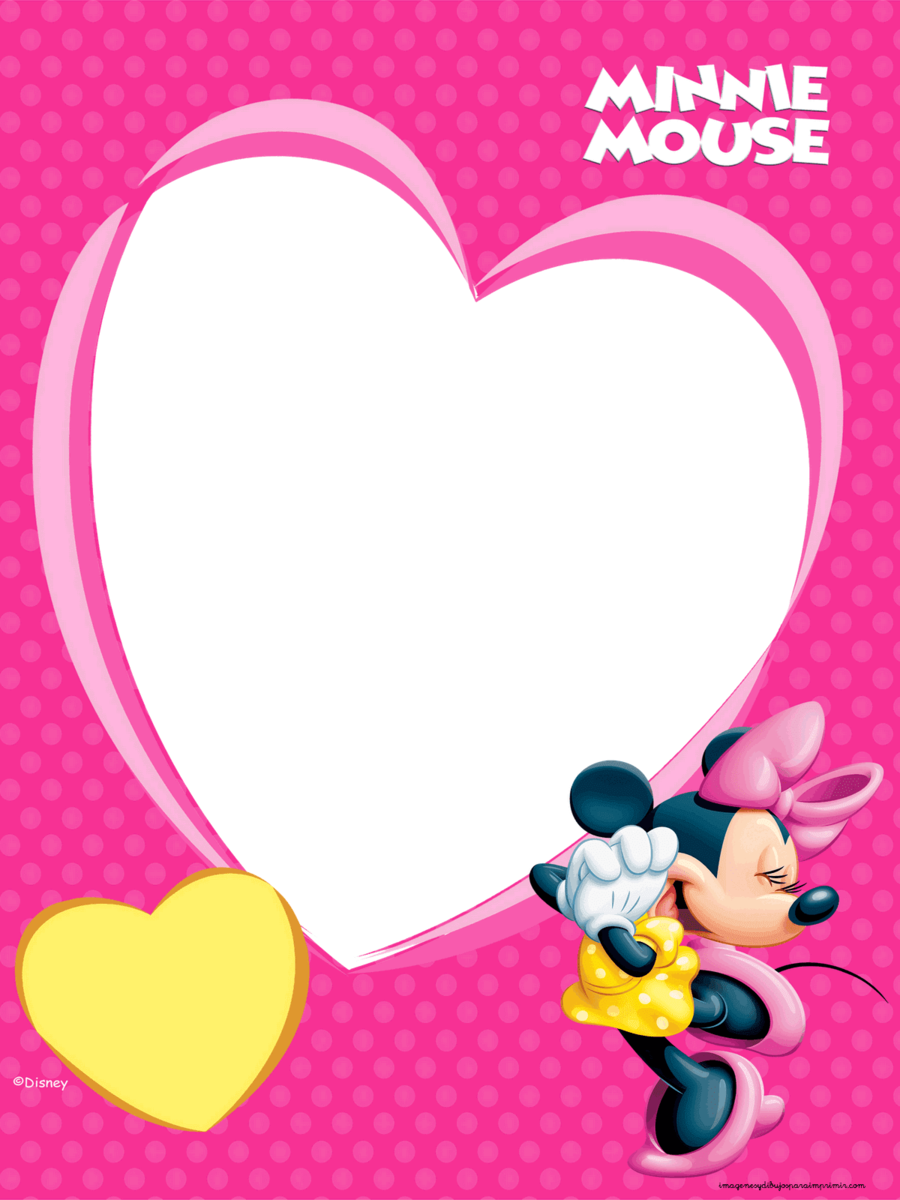 Download Cuadro Para Foto En Corazon Clipart Minnie Mouse Mickey ...