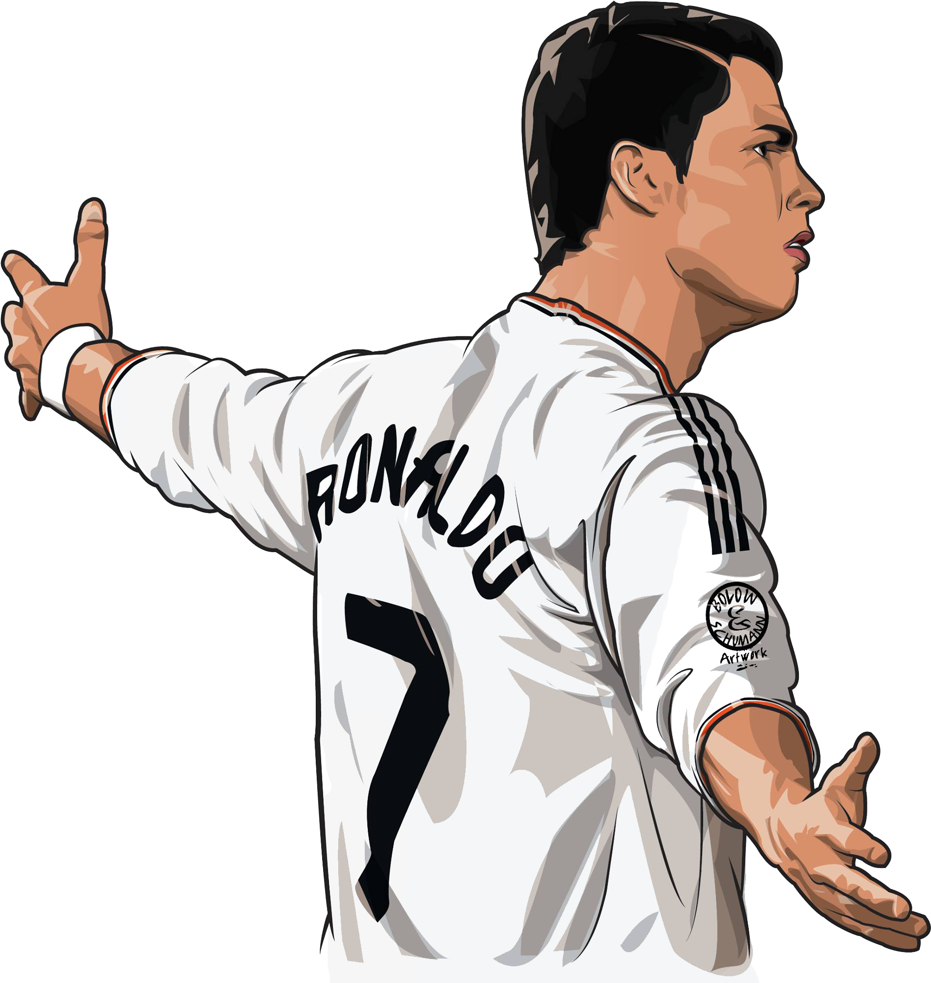 Download Transparent Cristiano Ronaldo Cartoon 2013 - PNGkit