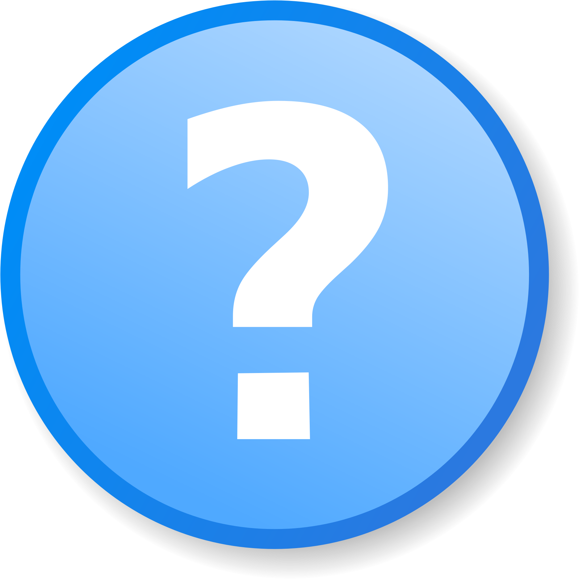 Download Ambox Blue Question - Question Icon Blue - Full Size PNG Image ...