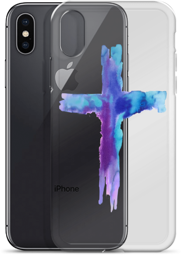 Download Transparent Watercolor Cross Iphone Case - Crystal Shield Iphone X (背面のみ) - PNGkit