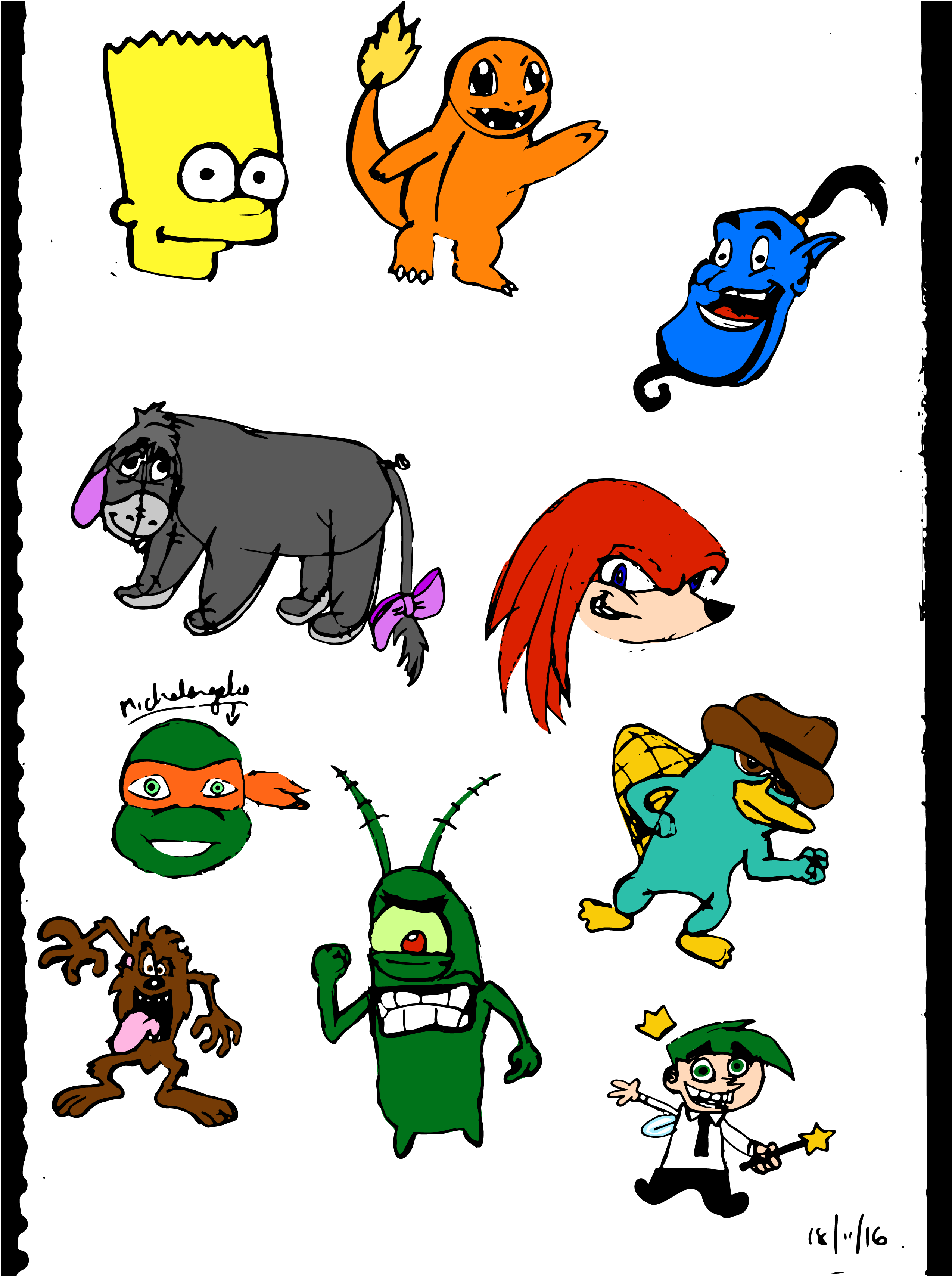 Download Bart Simpson From The Simpsons, Charmander From Pokemon ...