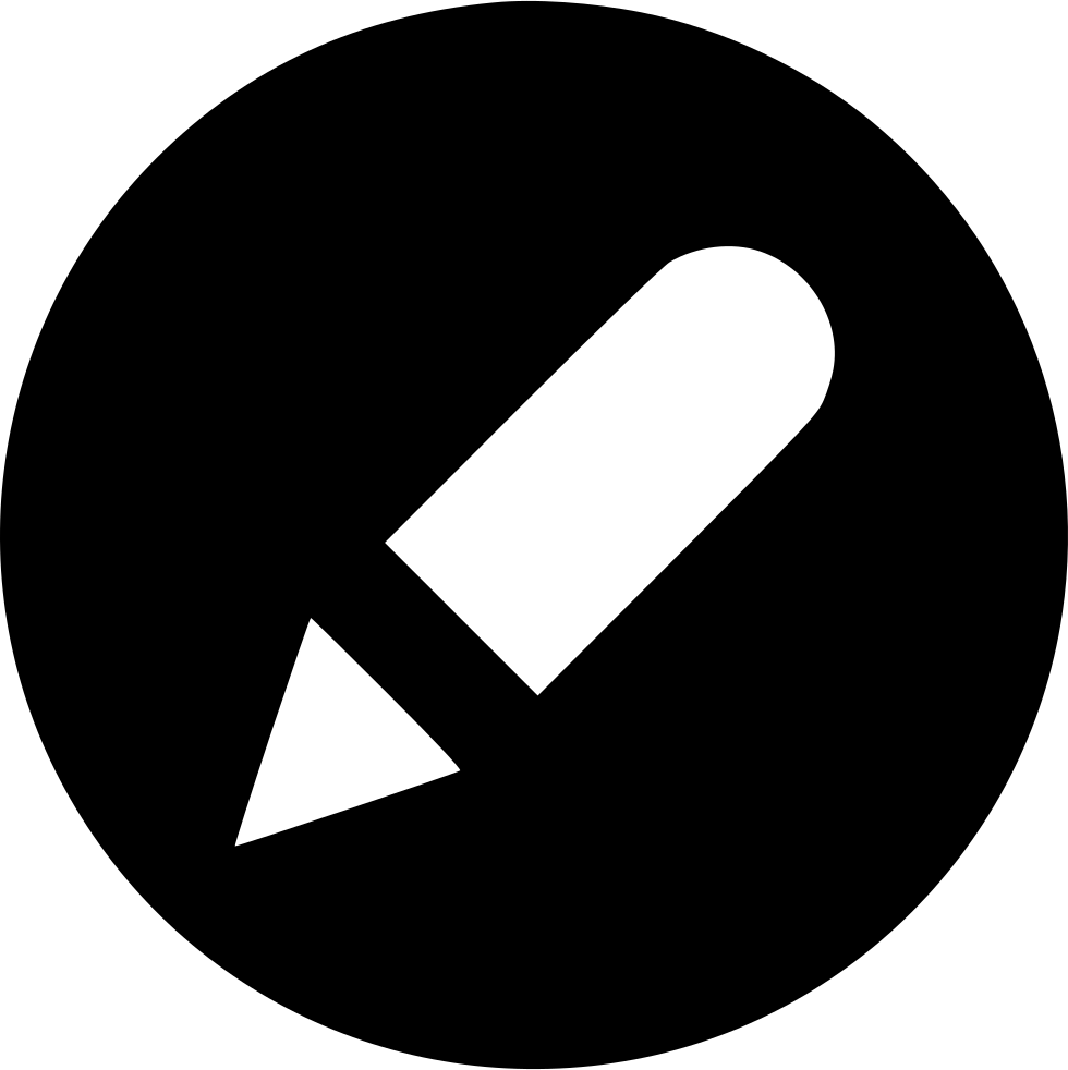 Download Pencil Circle Png - Png Icon Pencil White - Full Size PNG ...